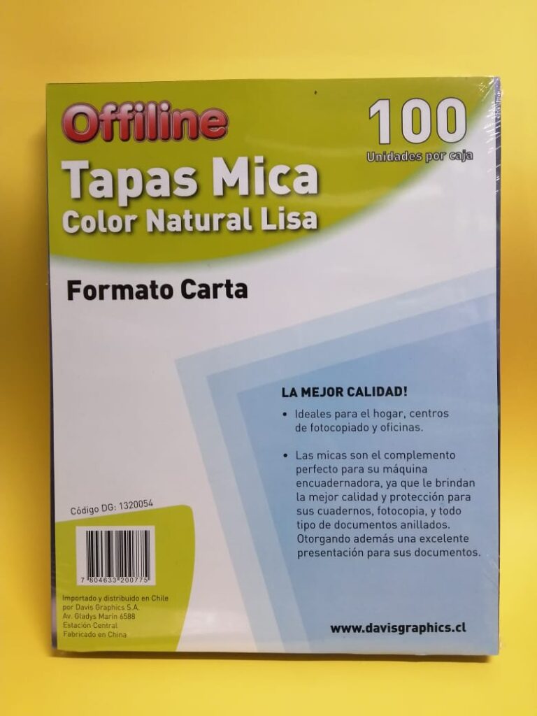 TAPAS MICAS TRANSPARENTES TAMAÑO CARTA – Senu y Cia Ltda
